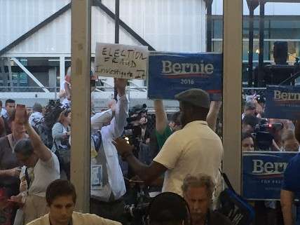 Bernie or Bust Delegates Storm the DNC Media Center