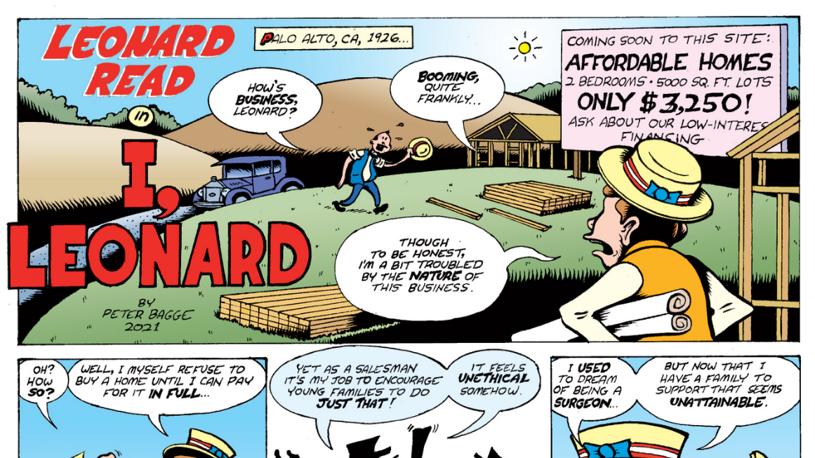Comic: Leonard Read in 'I, Leonard'