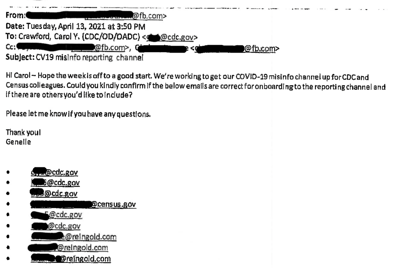 Inside the Facebook Files: Emails Reveal the CDC's Role in Silencing ...