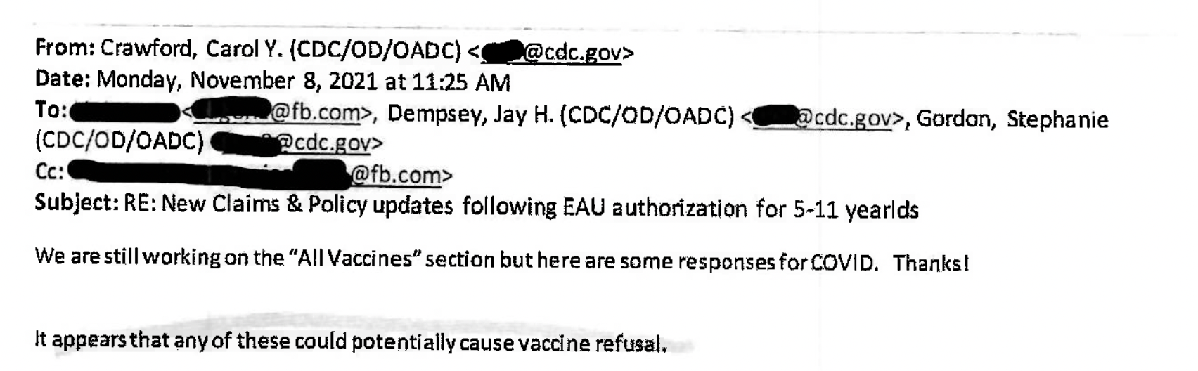 Inside the Facebook Files: Emails Reveal CDC's Role in Stifling COVID ...