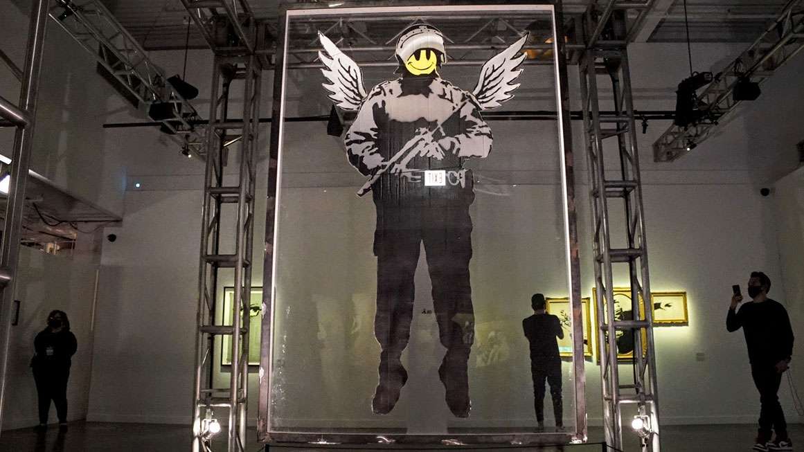 Review: Banksy's Iconic Art on Display in London