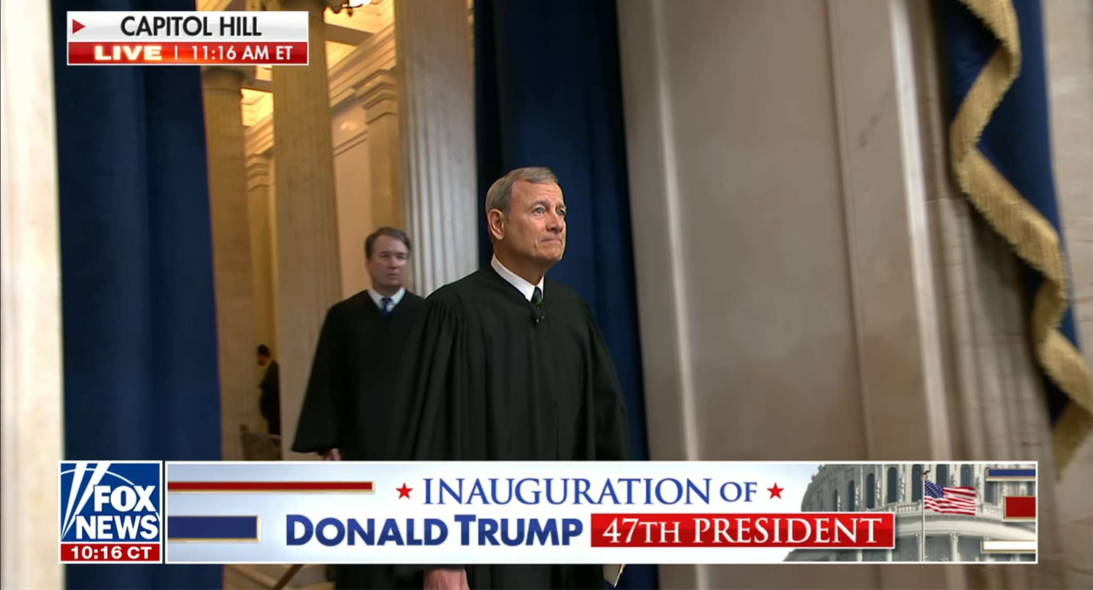 The Supreme Court Justices Enter The Presidential Inauguration