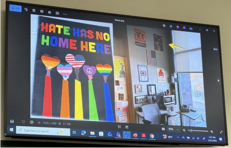 Anti-hate poster has no home in Ohio classroom, says school district